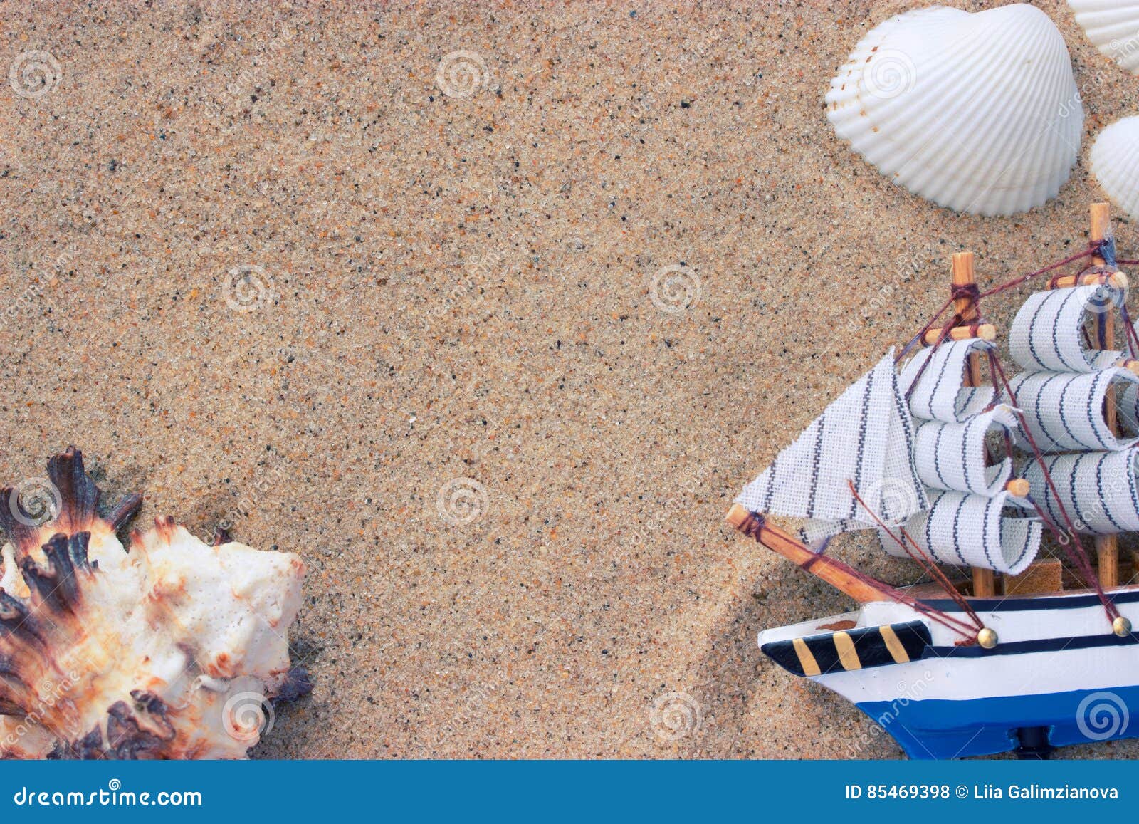 Statuette Of Ship Made From Shell Isolated On A White Background Stock ...