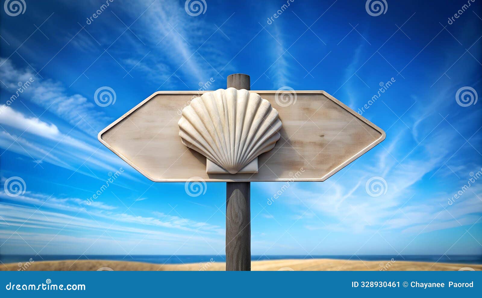 Shell Signpost with a Simple Argentinian Design: Minimalist Style AI ...