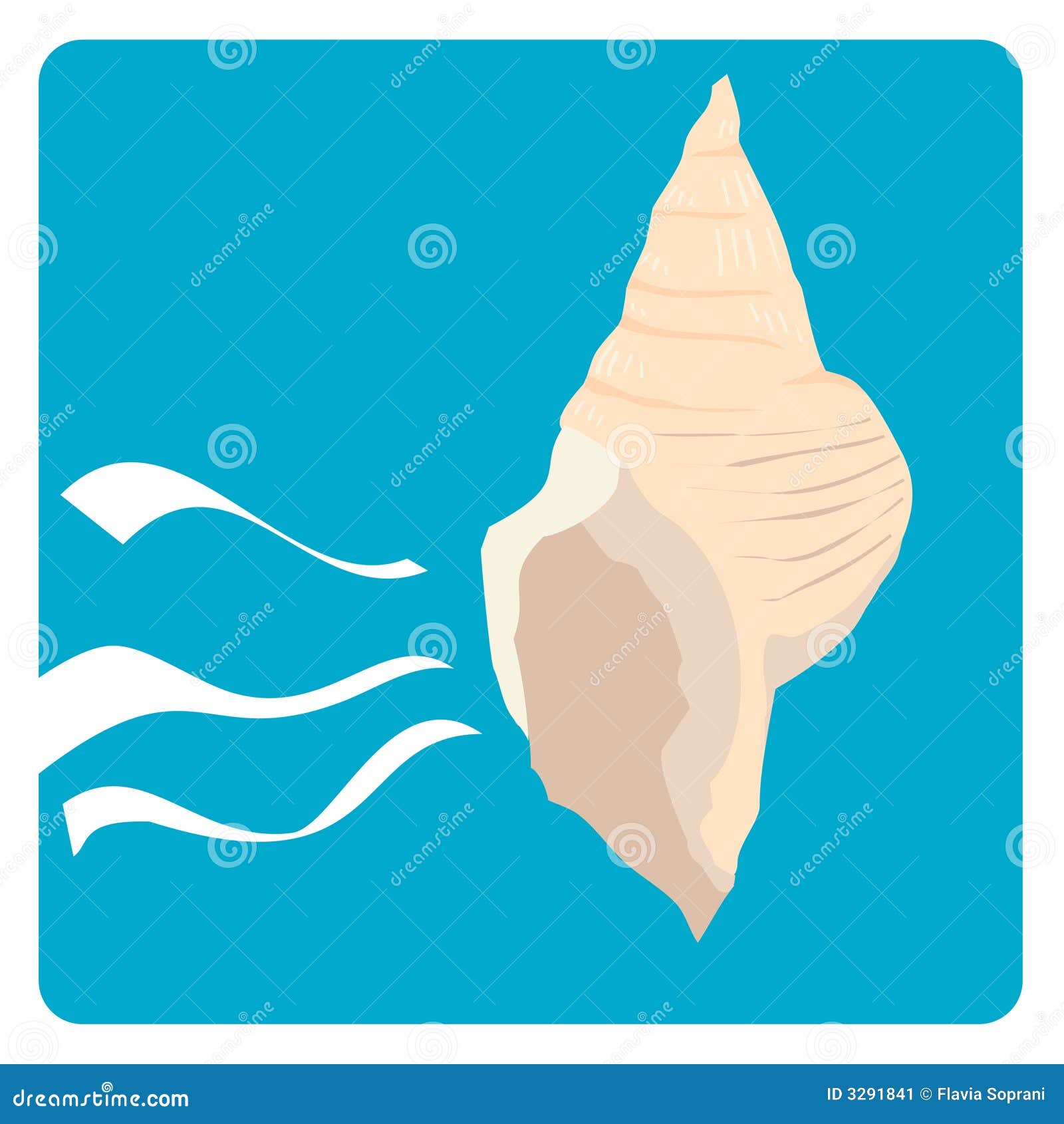 Shell song illustration stock vector. Illustration of seaside - 3291841