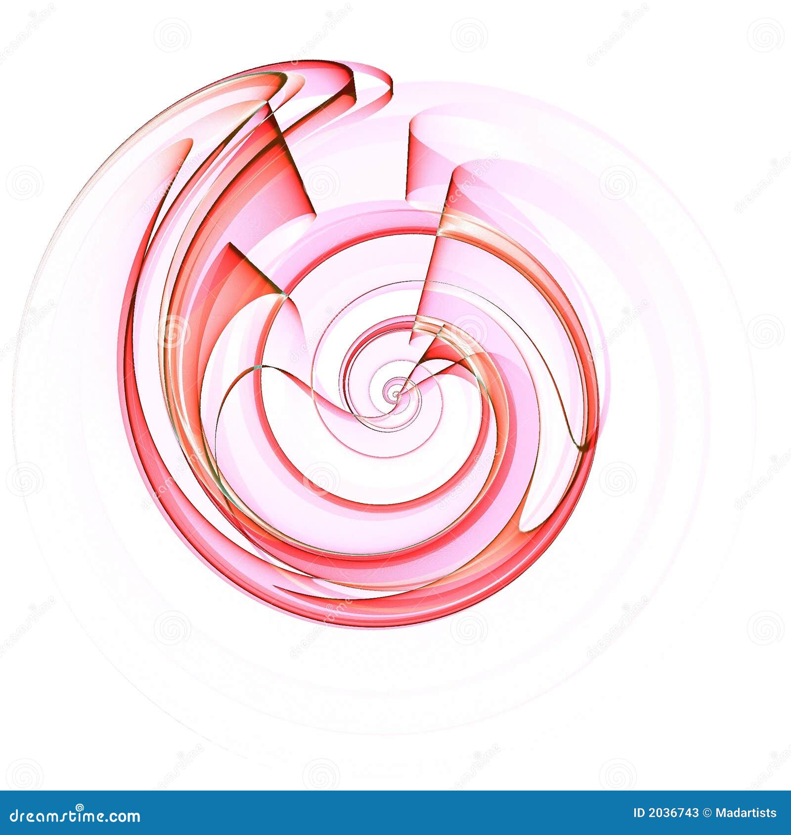 Shell Spiral Design in Pink Stock Illustration - Illustration of ...