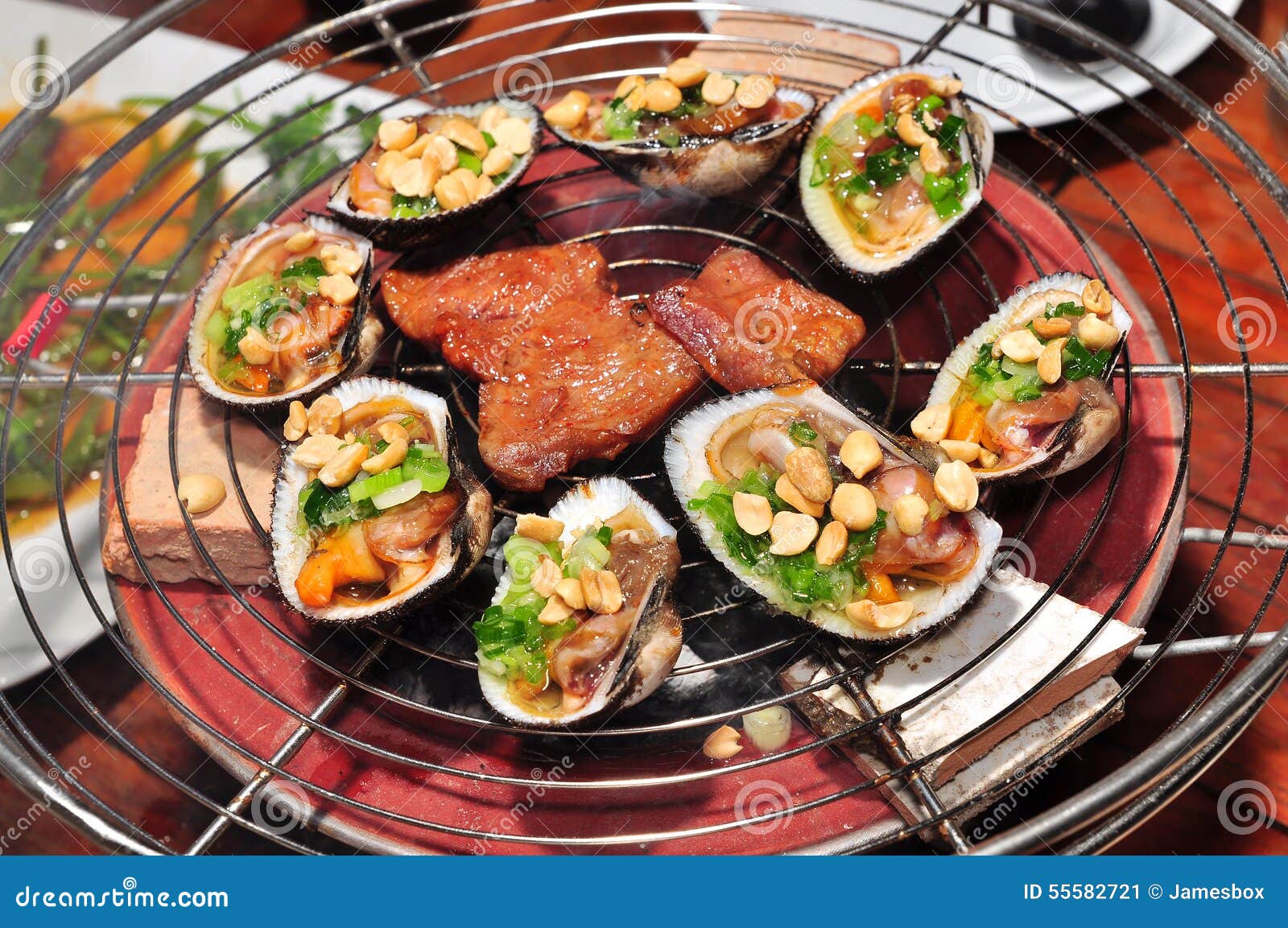Shell steaks stock image. Image of aquaculture, menu - 55582721