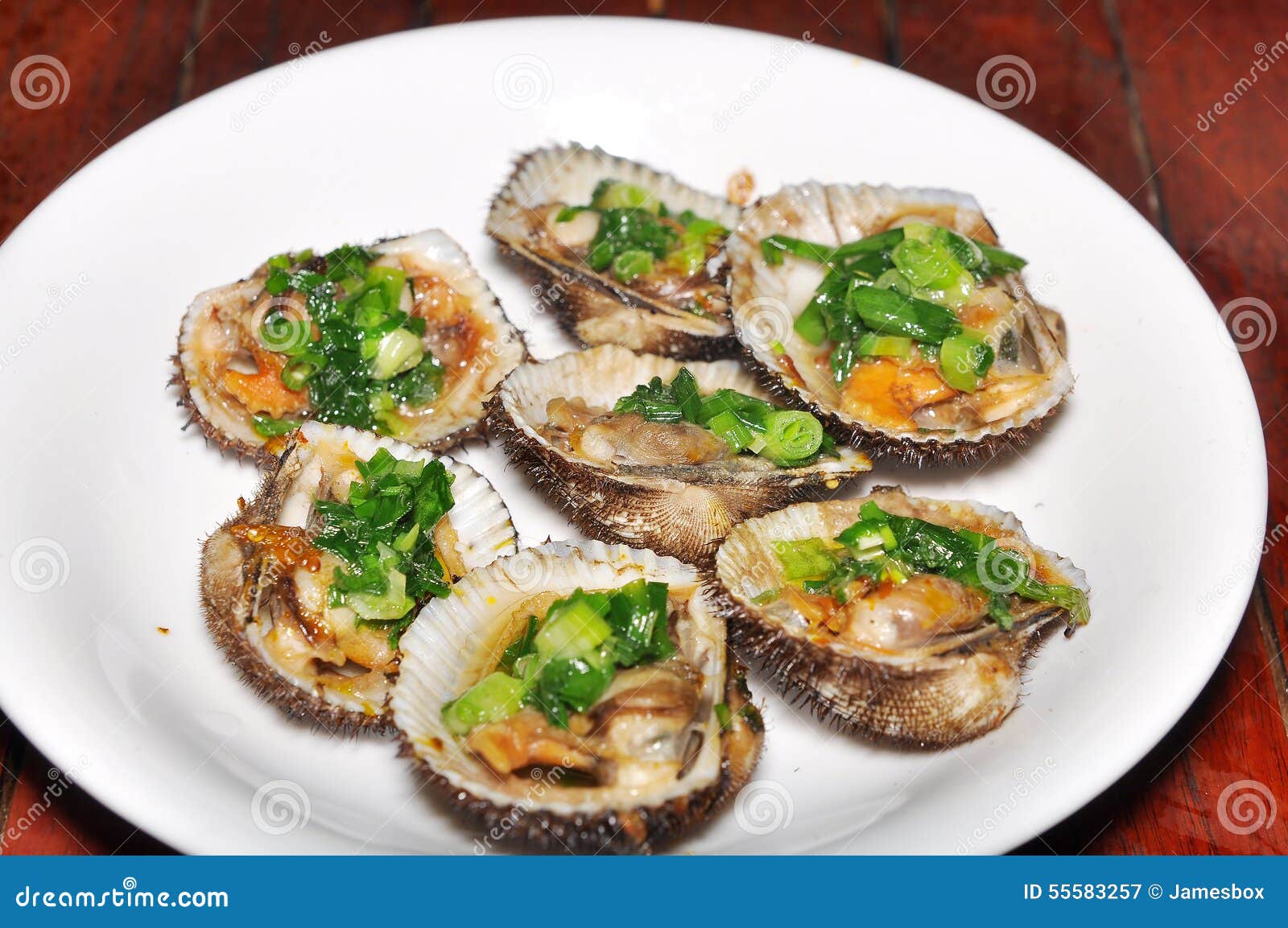 Shell steaks stock image. Image of market, mollusk, oven - 55583257