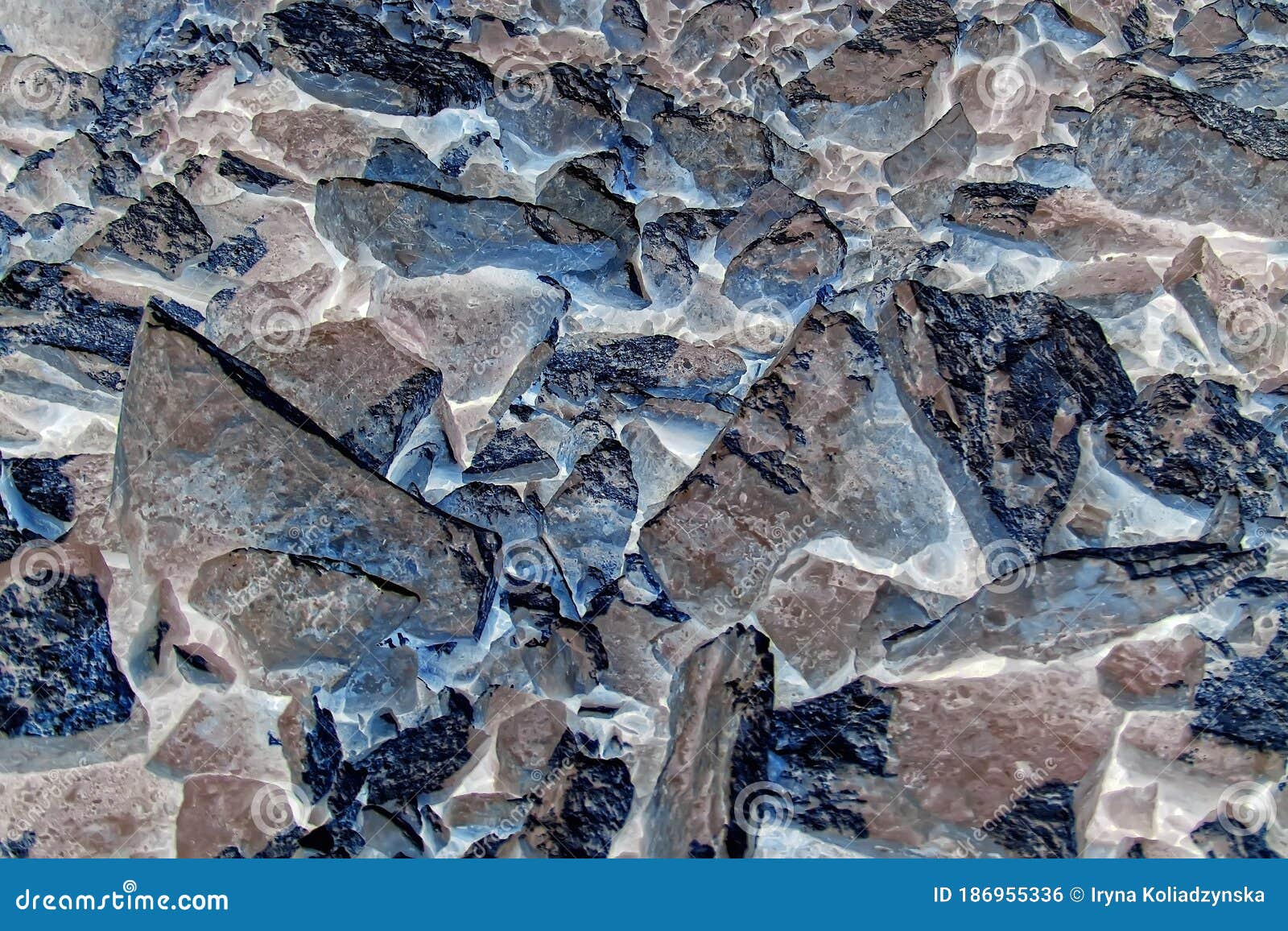 Shell Stone Texture. Pile of Stone Fragments Stock Photo - Image of ...