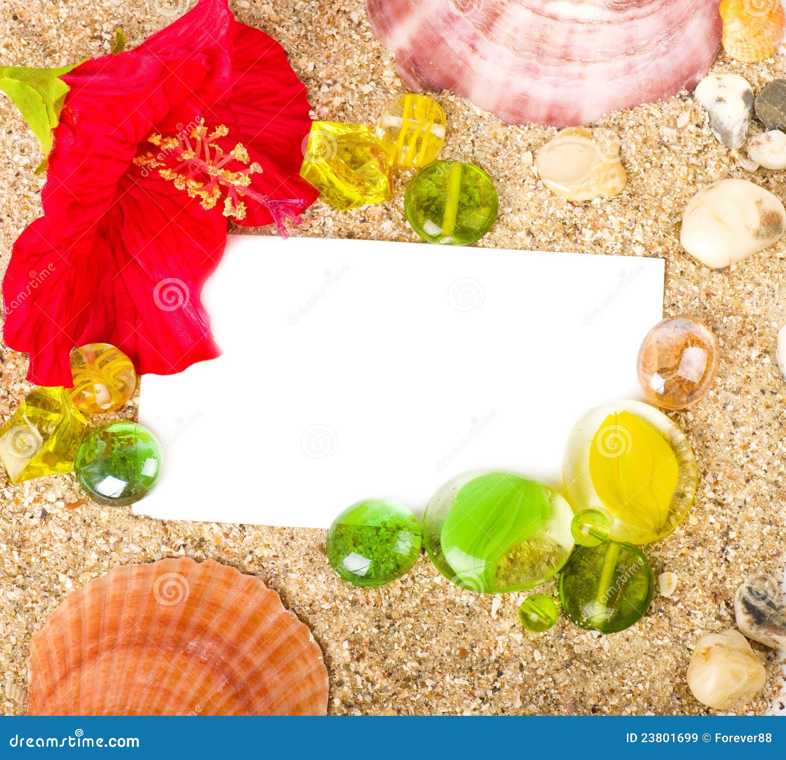 Shell, Stones, Crystals and Flower Stock Image - Image of bright ...