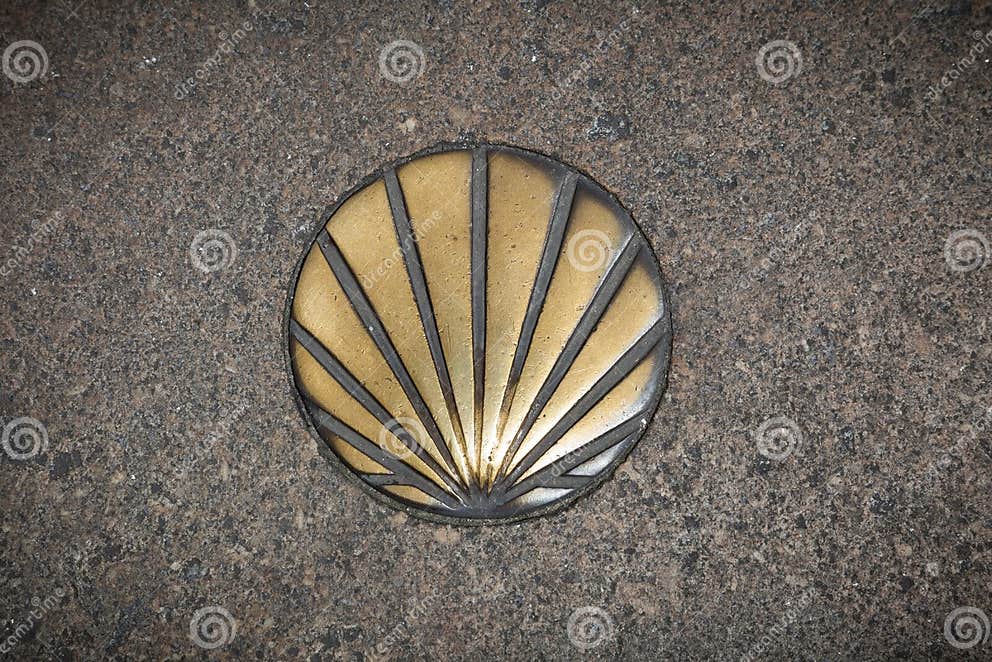 Shell Symbol of the Camino De Santiago Stock Photo - Image of ...