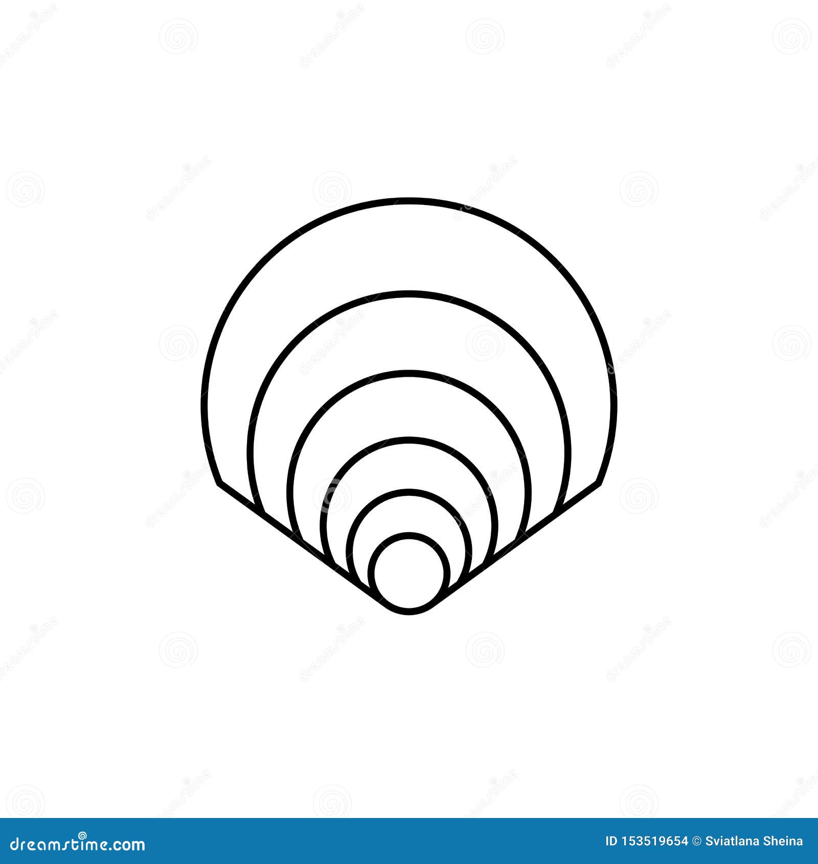 Shell Symbol - Line Icon for Your Design Stock Vector - Illustration of ...