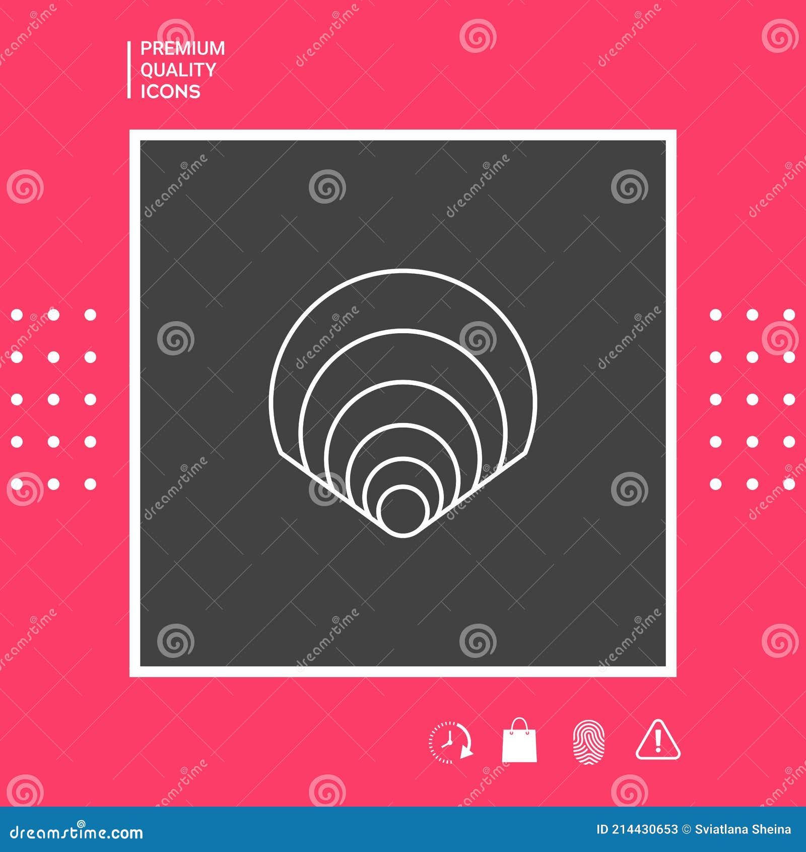 Shell Symbol - Line Icon for Your Design Stock Vector - Illustration of ...