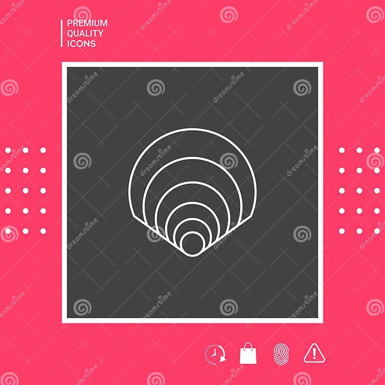 Shell Symbol - Line Icon for Your Design Stock Vector - Illustration of ...