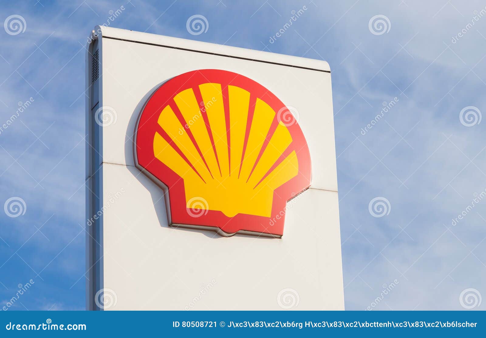 Shell-Tankstellezeichen redaktionelles foto. Bild von hauptsitz - 80508721