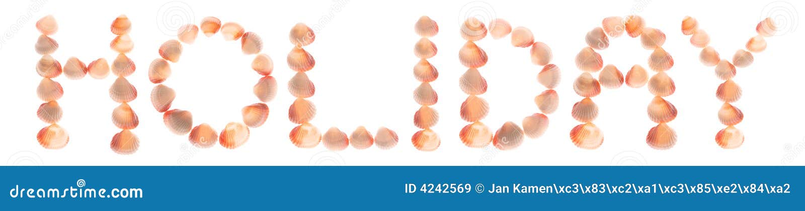 Shell title HOLIDAY stock image. Image of headline, alphabet - 4242569