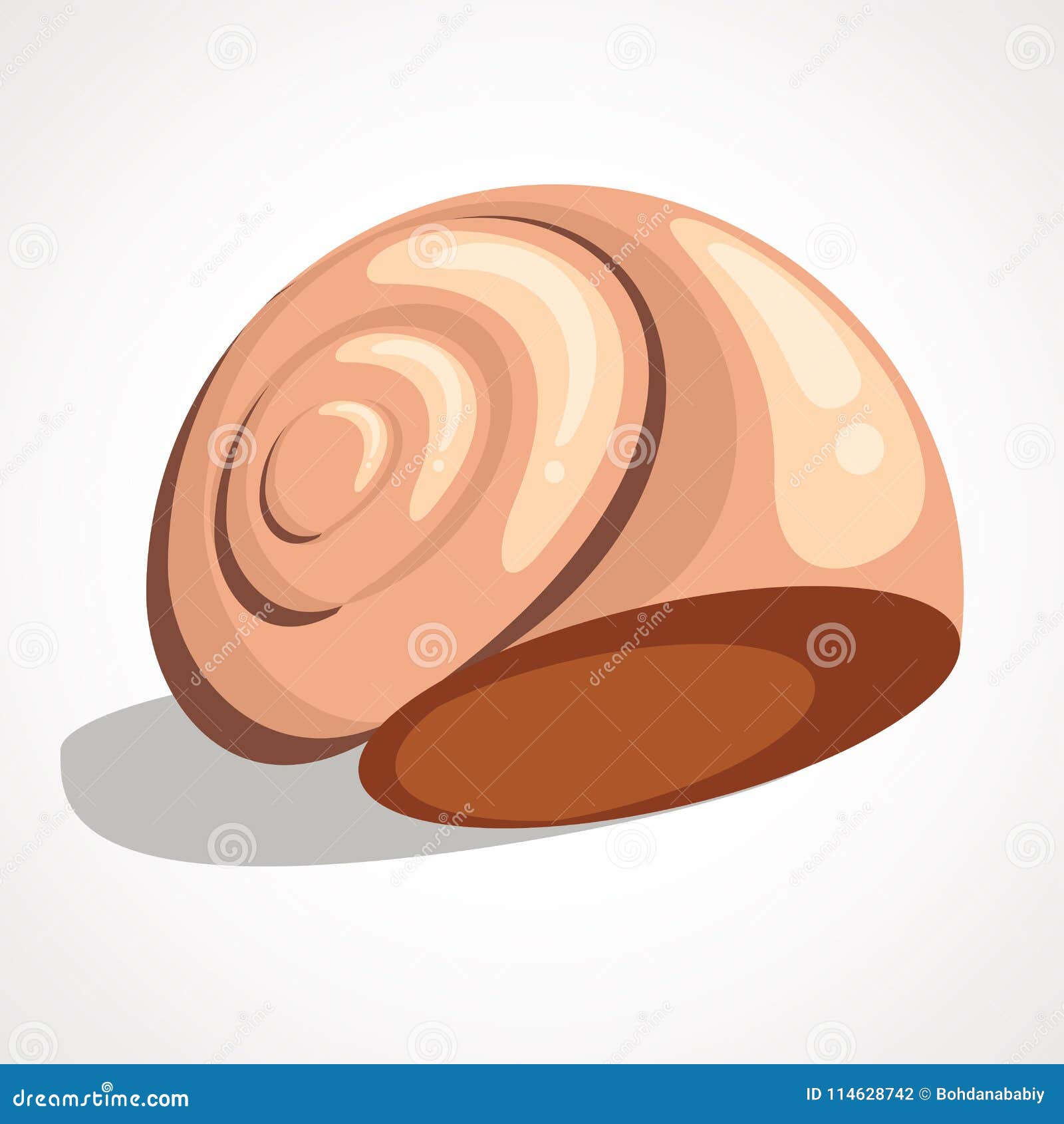 Shell Torcido Rosa Dos Desenhos Animados Ilustração do Vetor ...