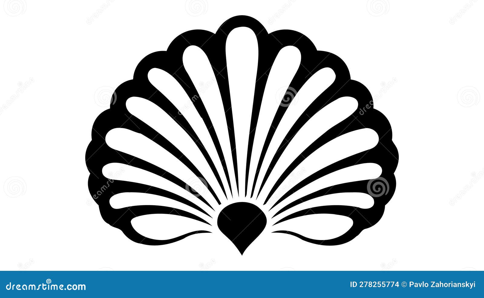 Shell Vector Icon. Simple Flat Symbol on White Background Stock ...