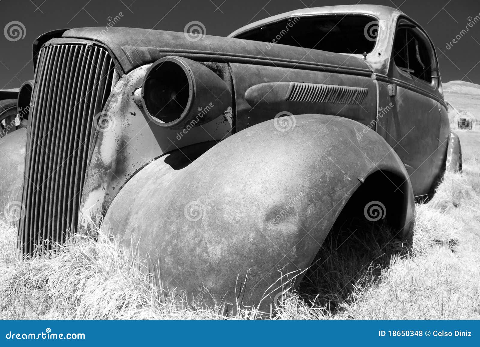 Shell of vintage car stock photo. Image of rough, bodie - 18650348