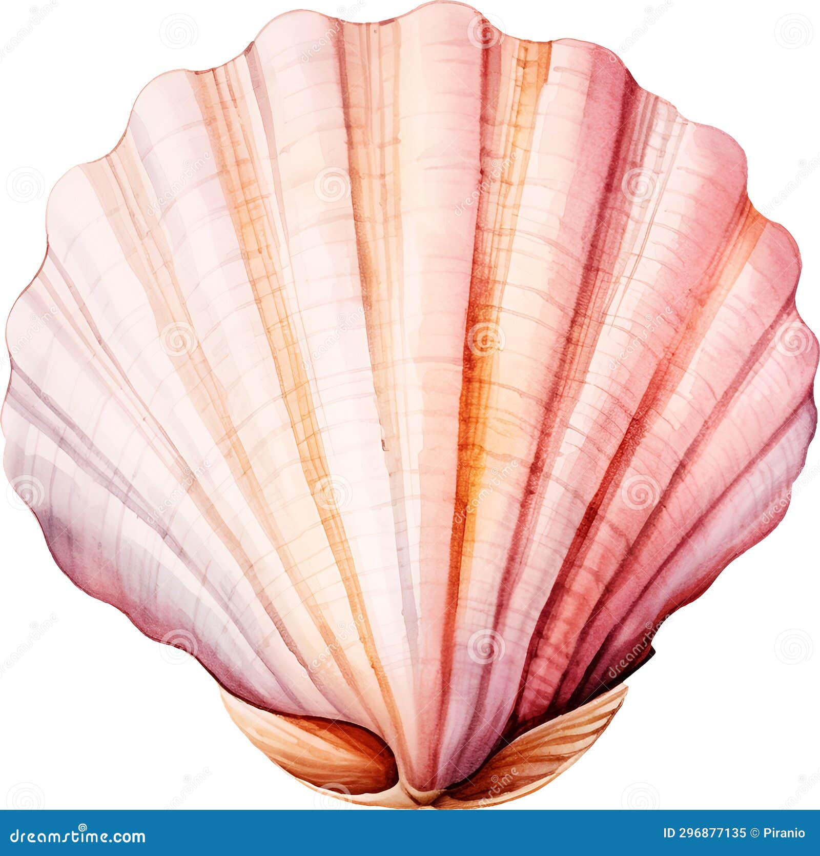 Shell Watercolor Clipart stock illustration. Illustration of finger ...