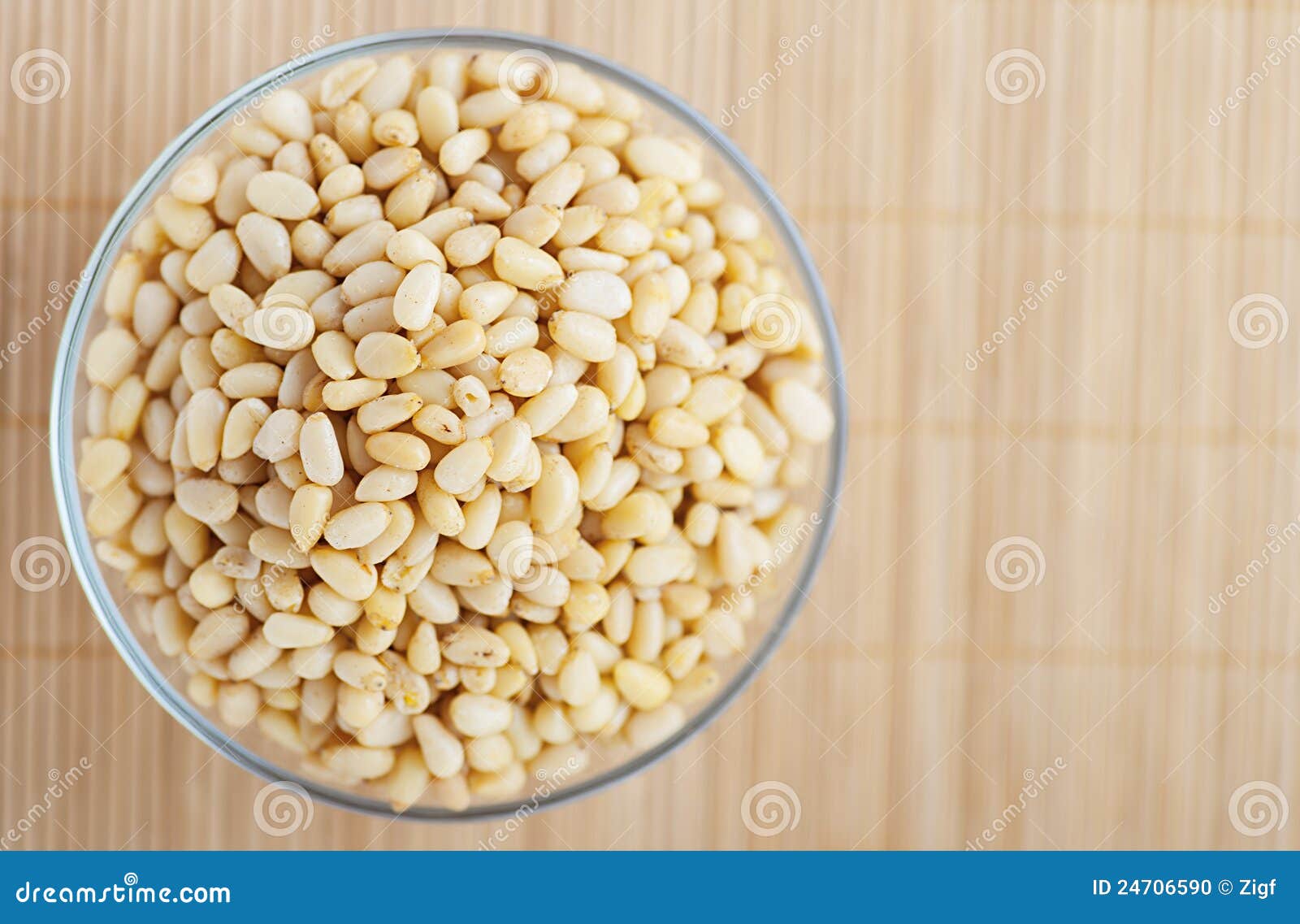 Shelled pine nuts stock photo. Image of dessert, cedarn - 24706590