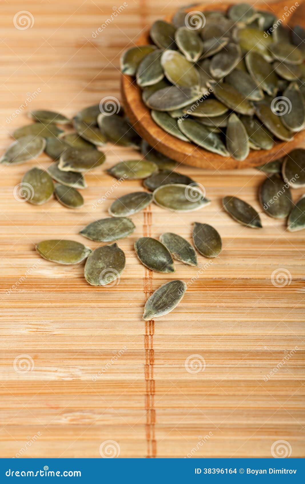 Shelled pumpkin Seeds stock photo. Image of diet, season - 38396164