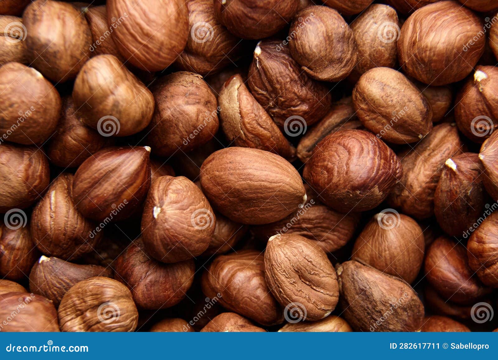 Shelled Raw Hazelnuts Background Closeup Stock Image - Image of macro ...