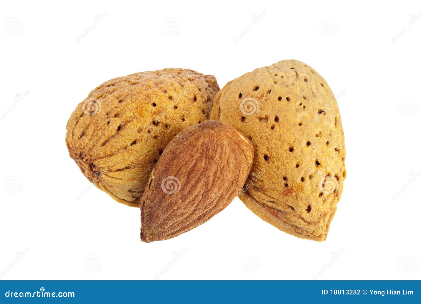 Shelled and Unshelled Almonds Stock Photo - Image of shelled, almond ...