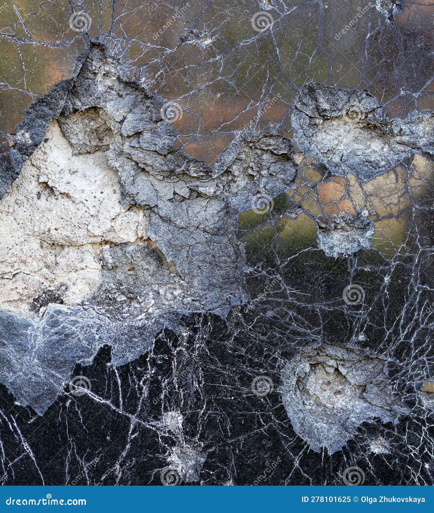 Shelled Wall. Facade of a Bombed-out House Stock Image - Image of ...