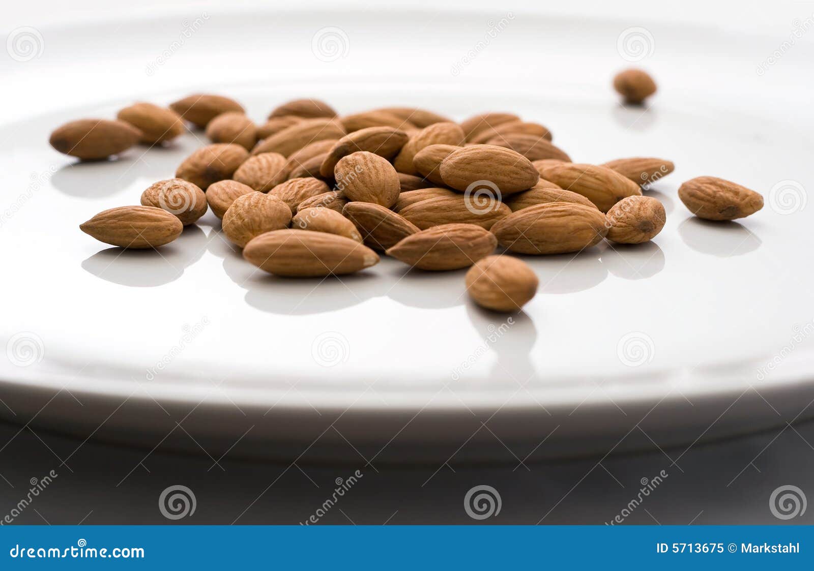 Shelled Whole Almonds on Plate Stock Image - Image of almonds, nuts ...