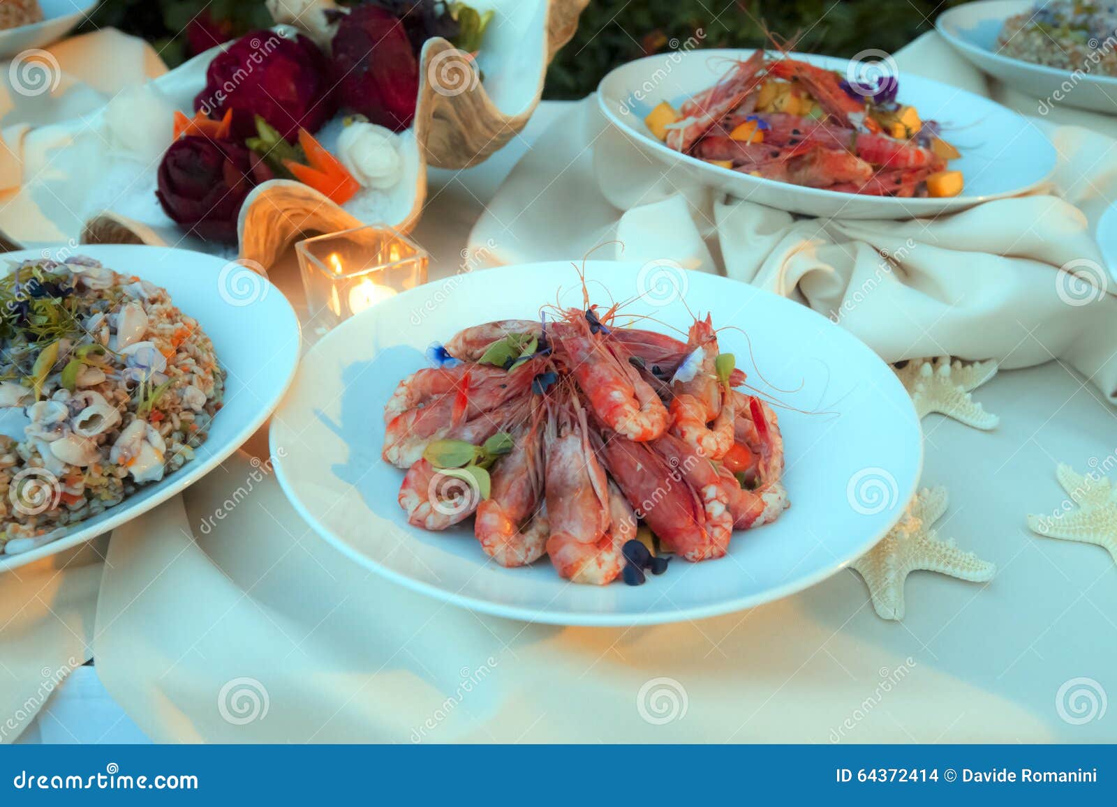 Shellfish dishes stock photo. Image of plates, dishes - 64372414