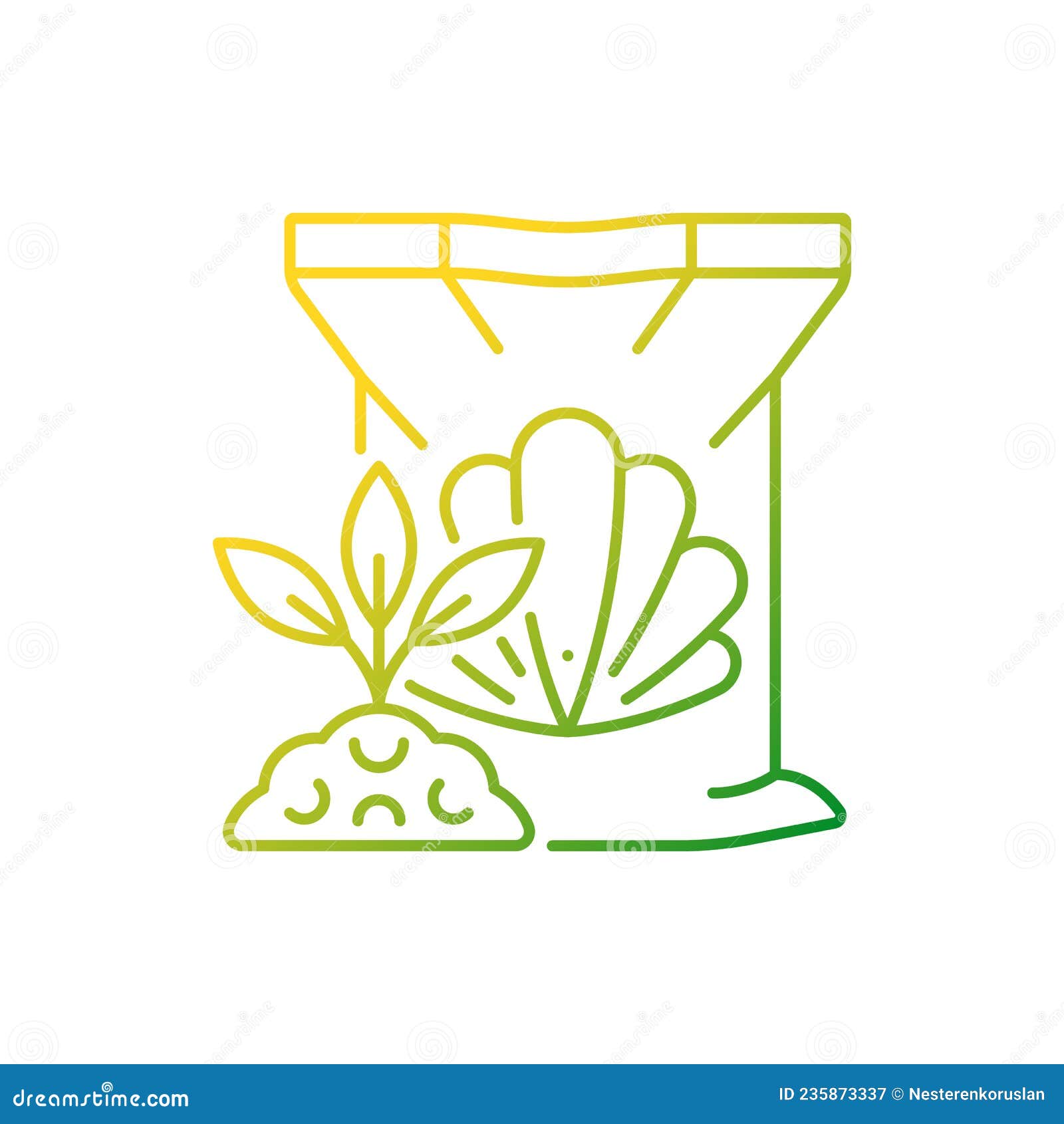Shellfish Fertilizer Gradient Linear Vector Icon Stock Vector ...