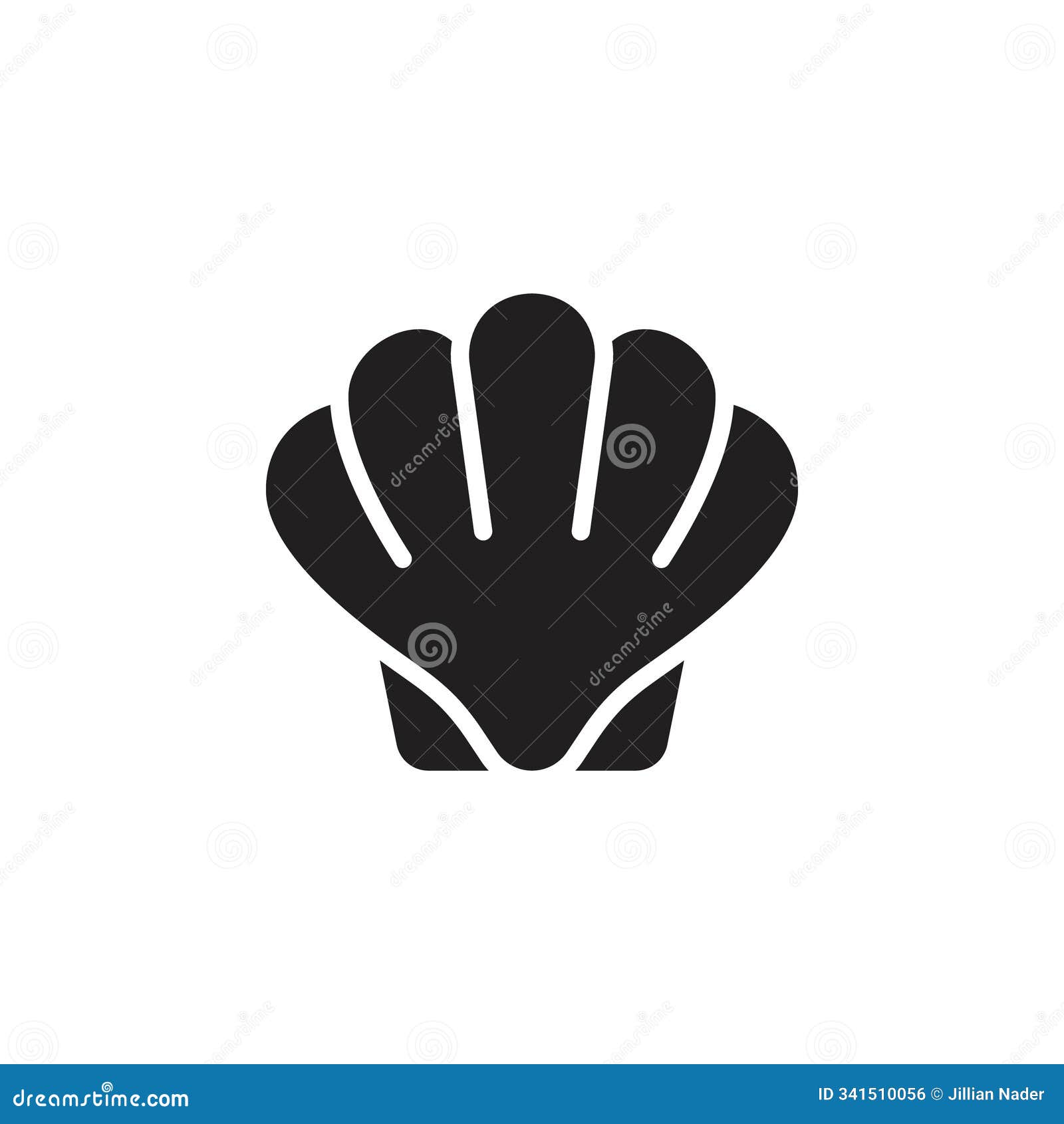 Shellfish Icon Flat Line Illustration Stock Illustration - Illustration ...