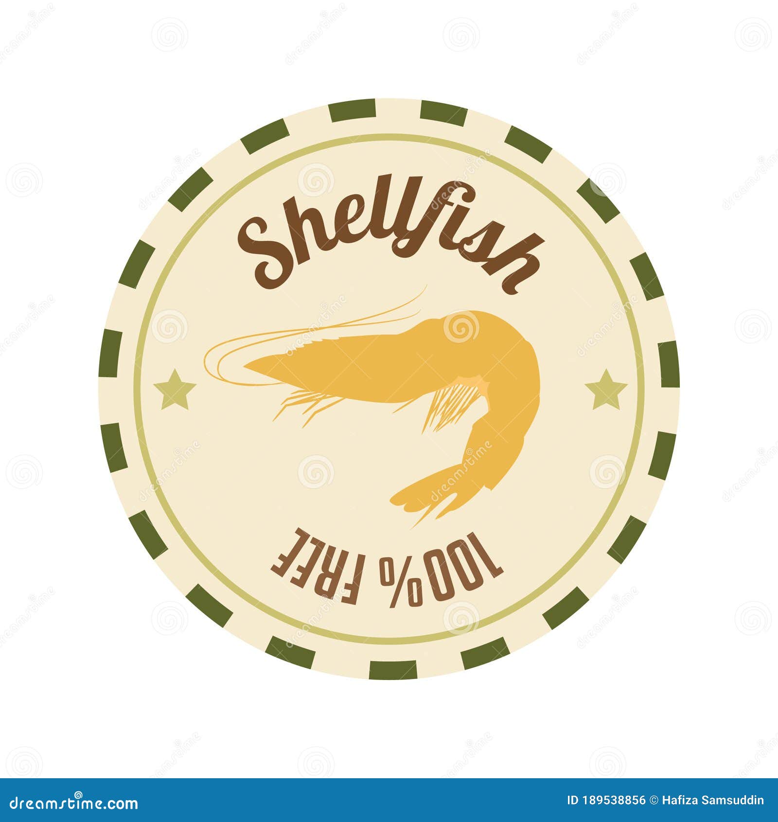 Shellfish Label. Vector Illustration Decorative Design Stock Vector ...