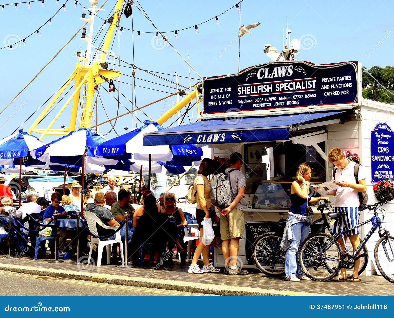 Shellfish Restaurant, Brixham, Devon. Editorial Photo - Image of tables ...