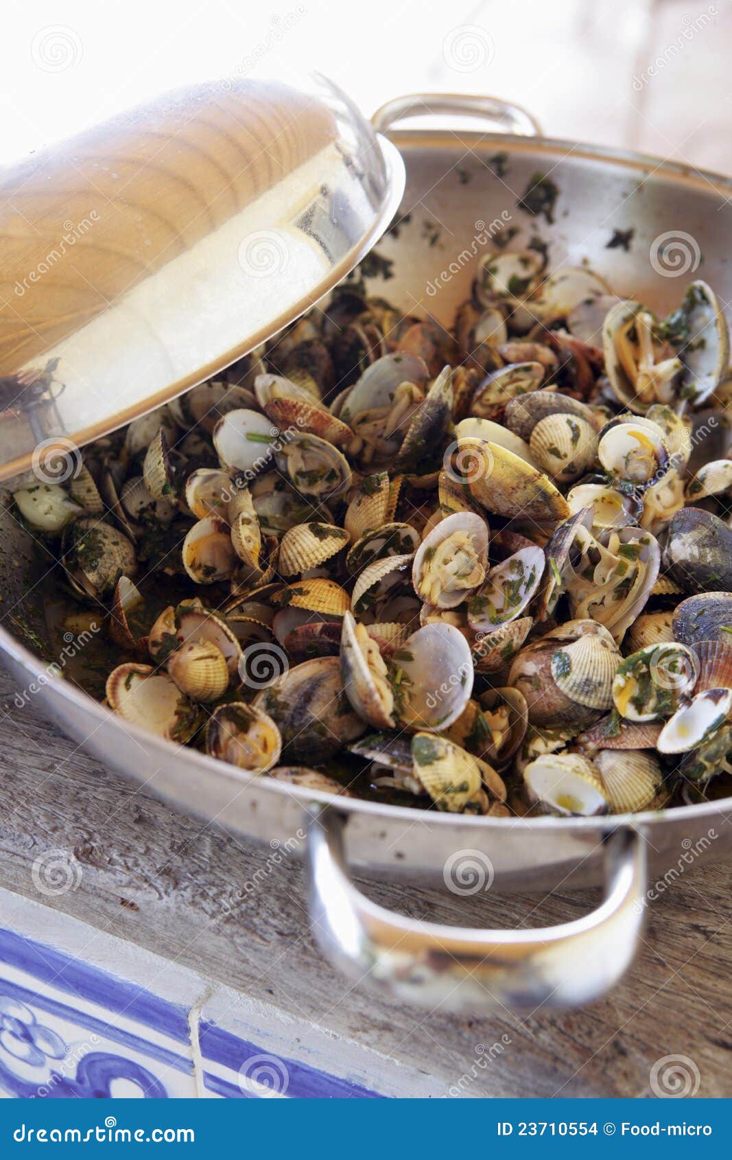 Shellfish saut with herbs stock photo. Image of parsley - 23710554