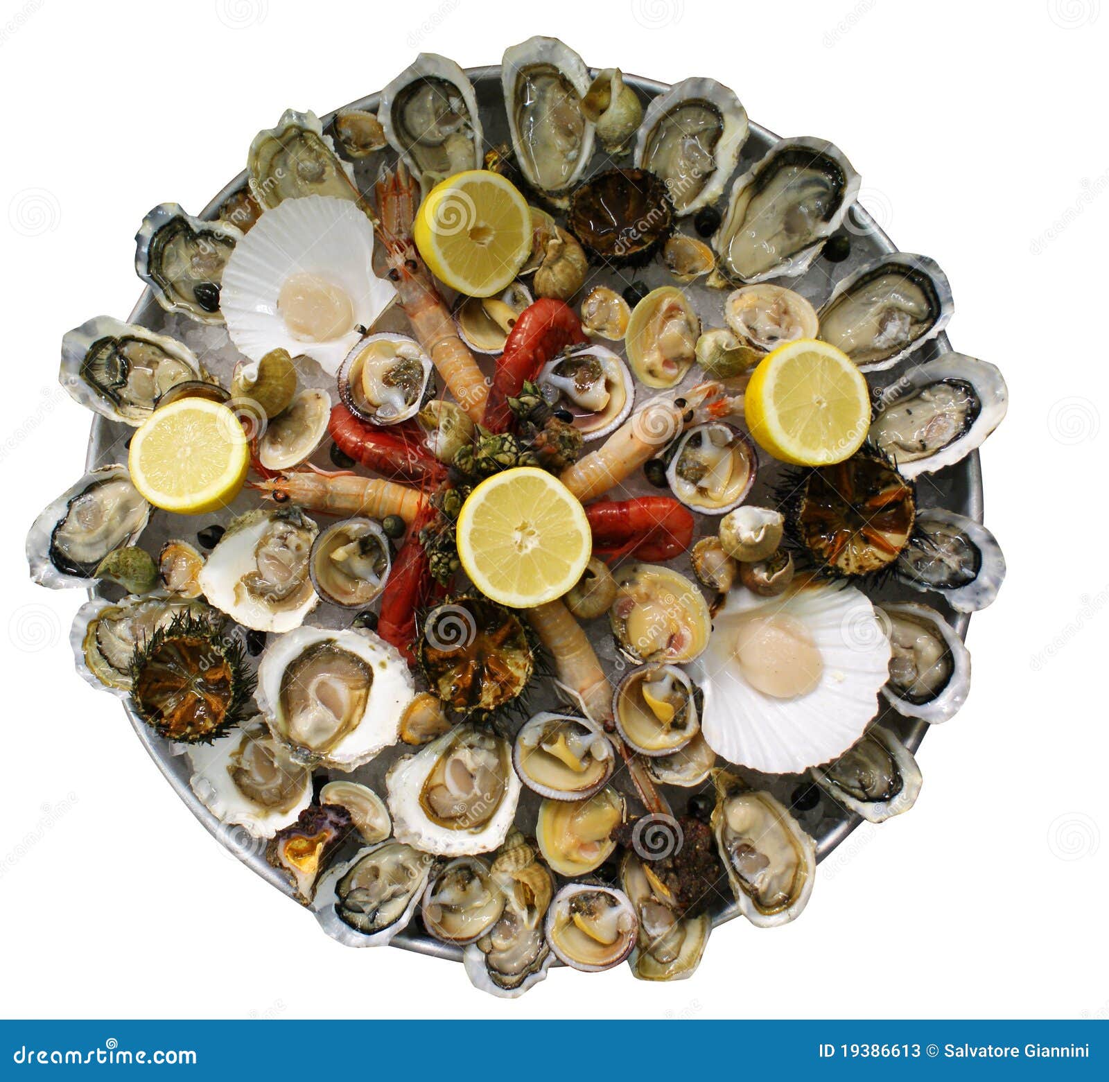 Shellfish seafood platter stock image. Image of lemon - 19386613