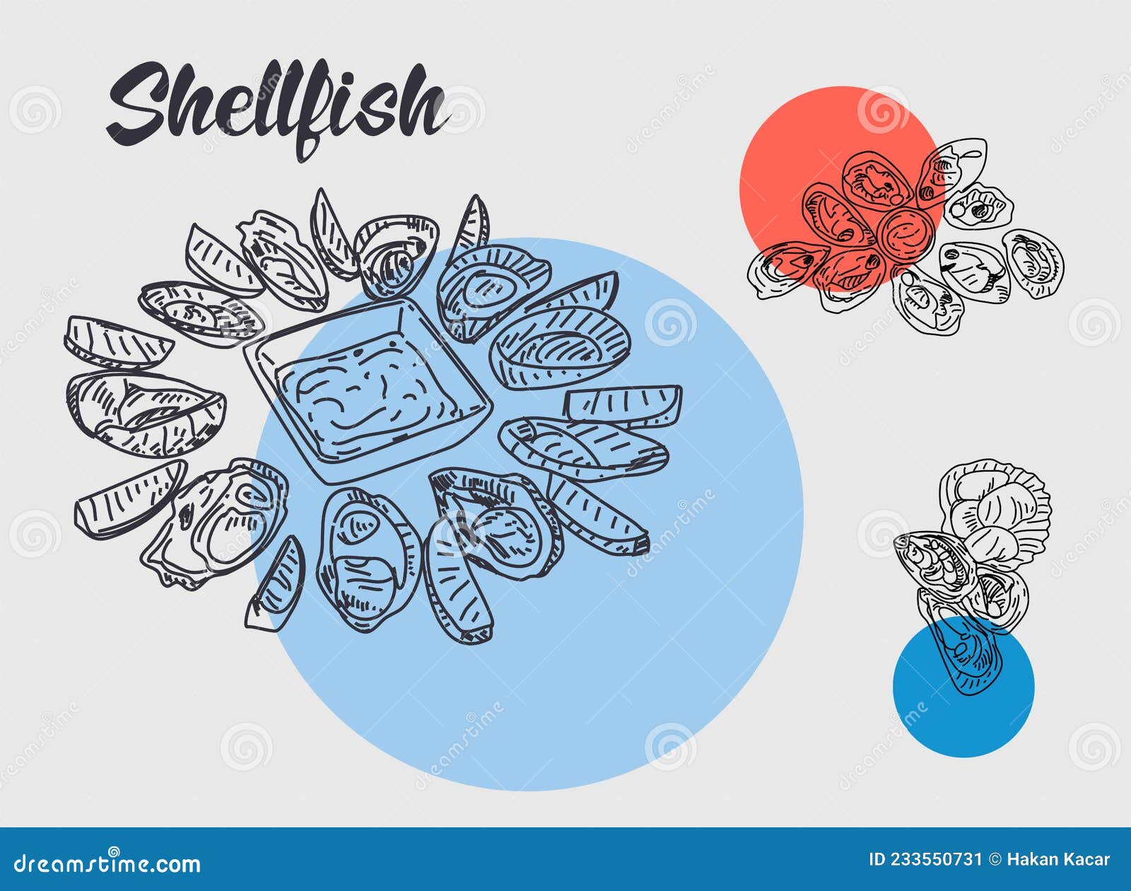 Shellfish Seafood Restaurant Design Element. Vector Stock Vector ...