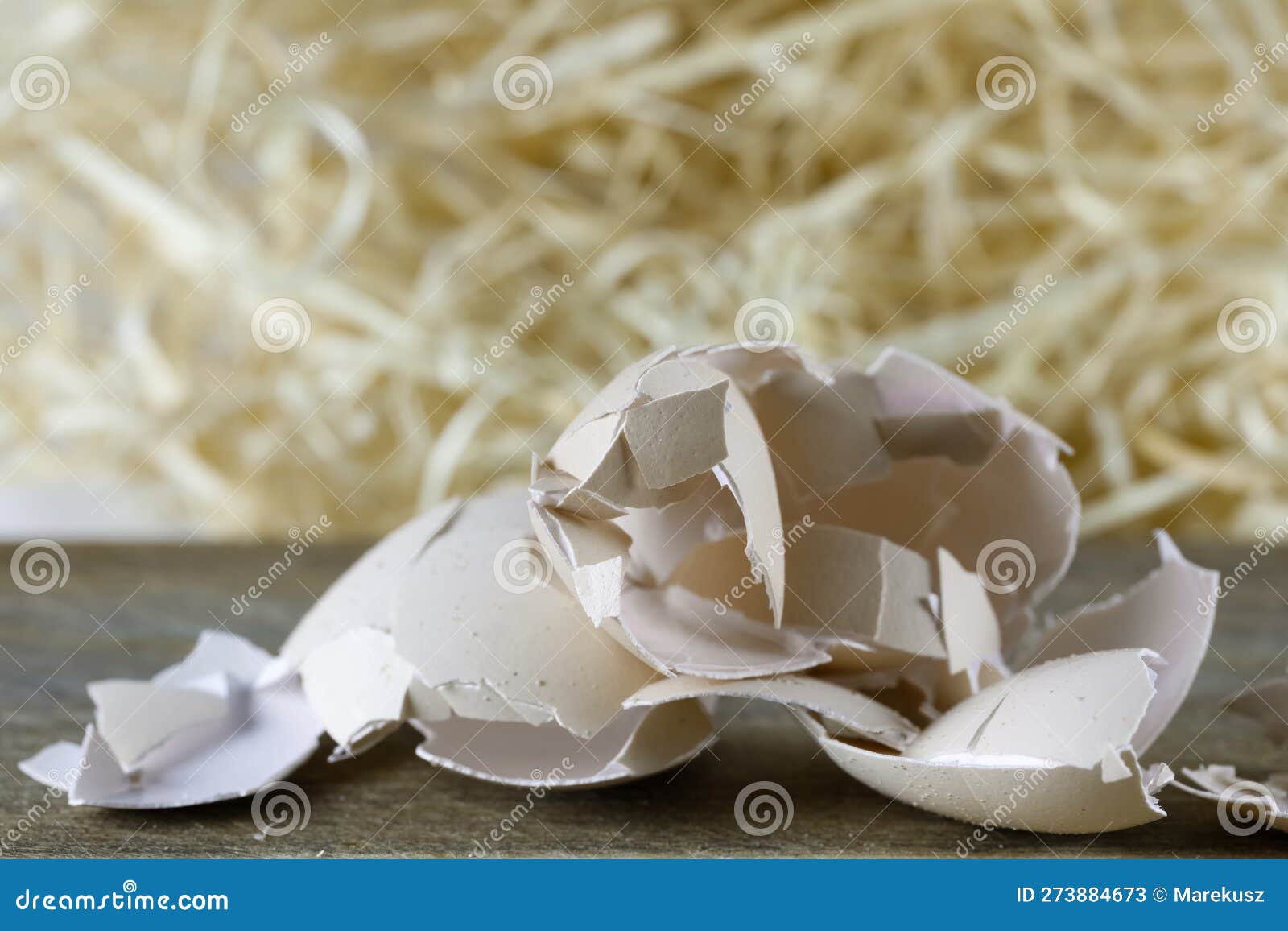 A few crushed egg shells stock image. Image of board - 273884673