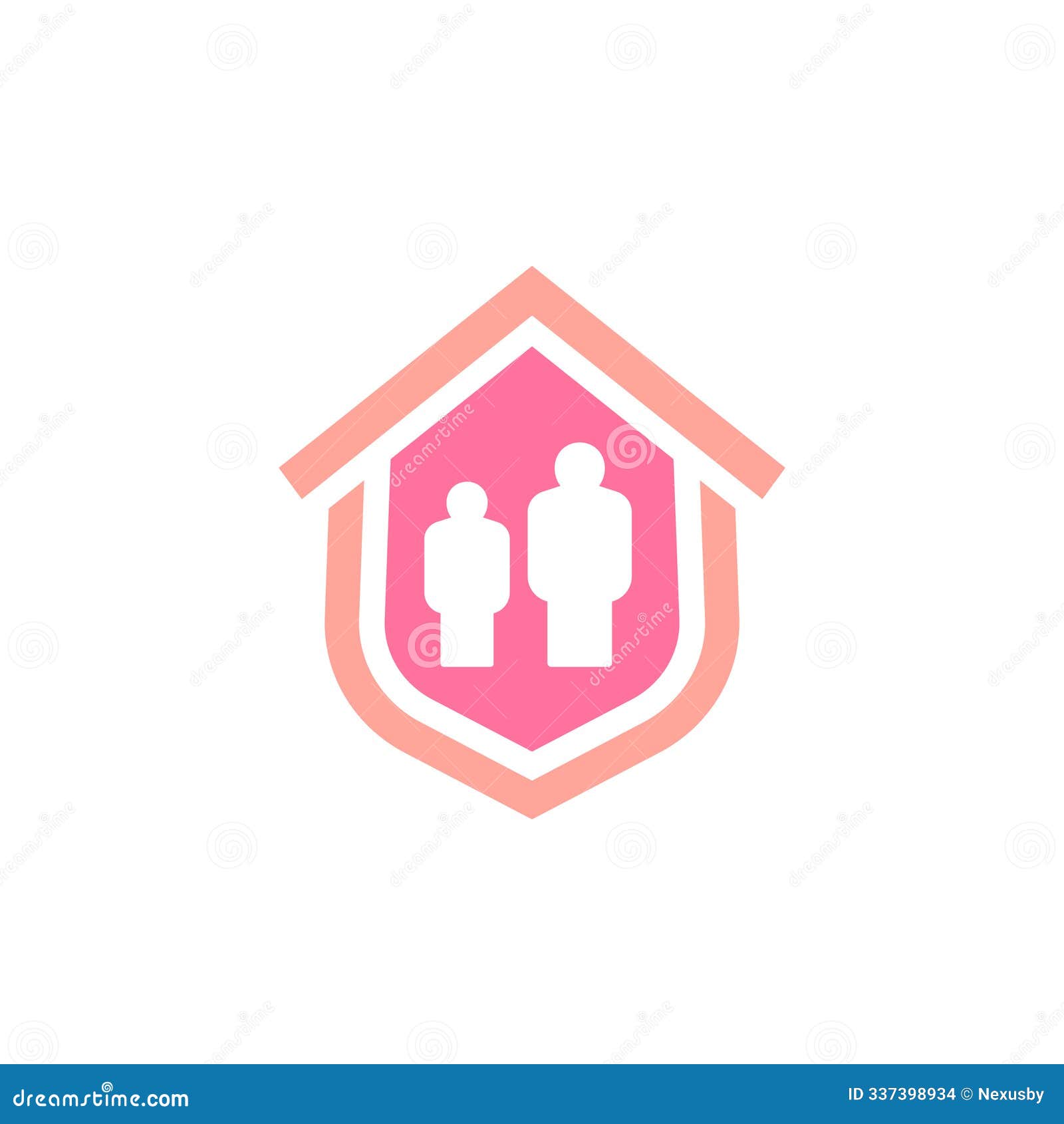 Shelter Logo, Safe House Vector Icon on White Stock Illustration ...