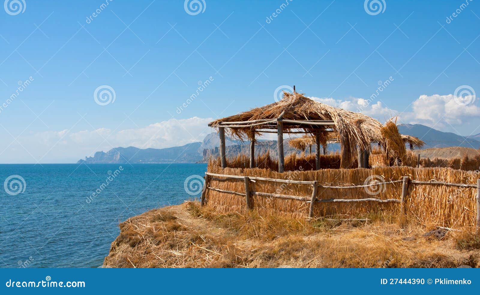 Shelter on sea stock photo. Image of sand, scenery, seascape - 27444390