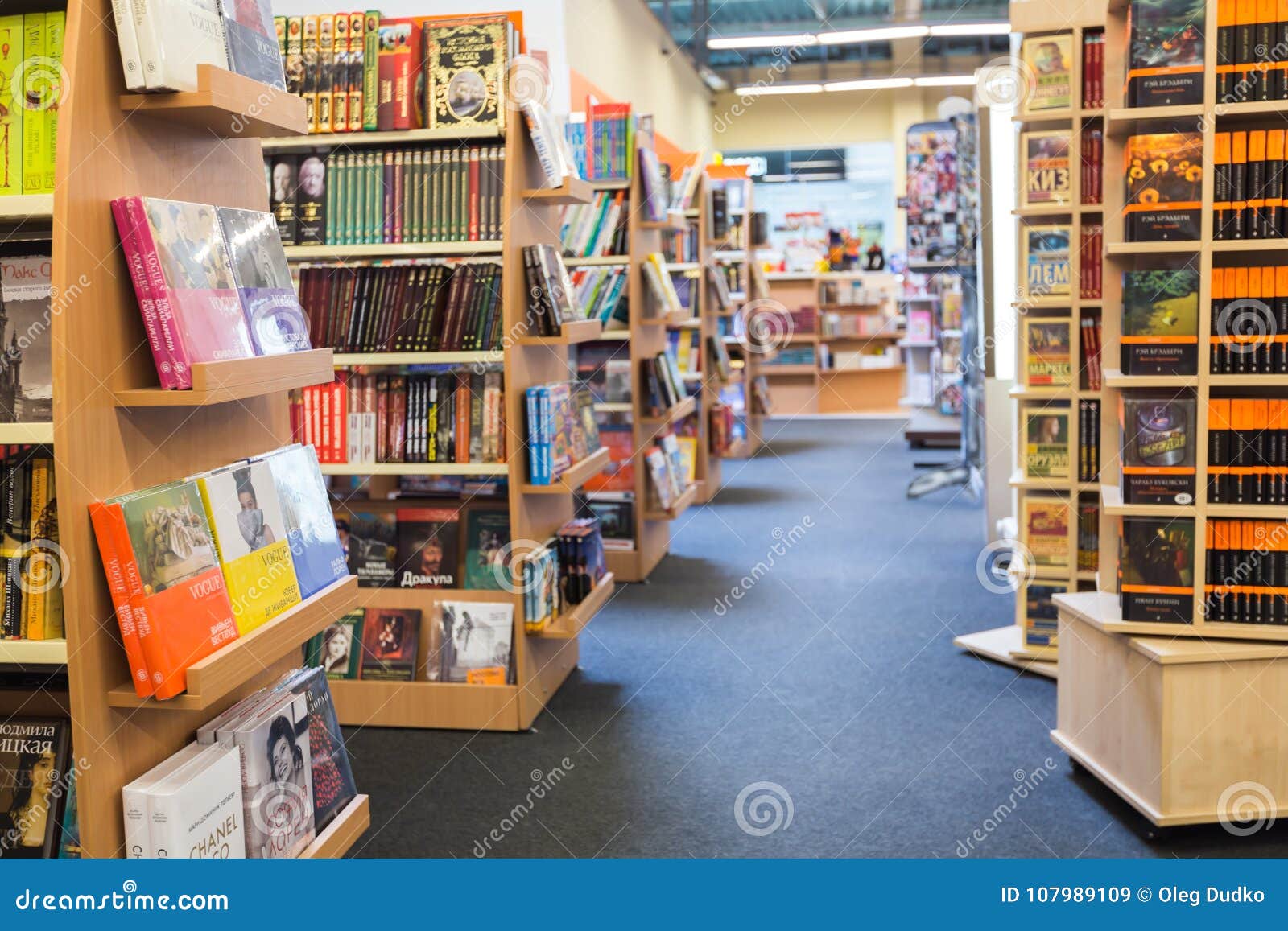 Library Book Shelves with Various Books Editorial Stock Image - Image ...