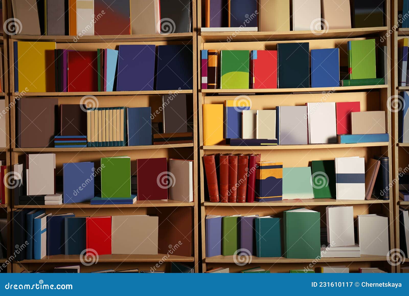 Shelves with Different Library Books As Background Stock Image - Image ...
