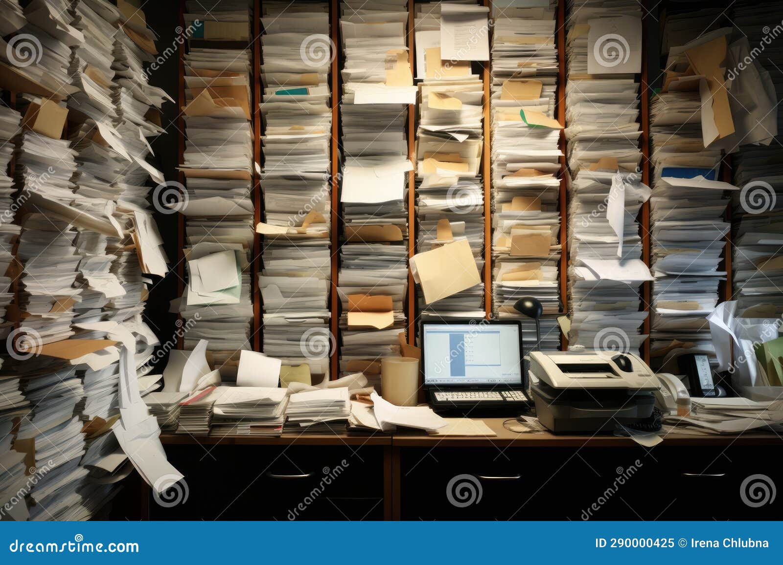 Shelves Full of Files in an Old Archive Stock Illustration ... Shelves Full of Files in an Old Archive Stock Illustration ...
