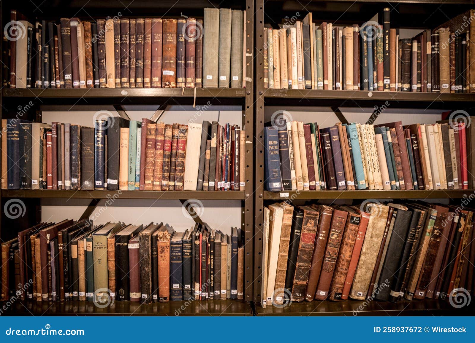 Shelves with Historic Books in the Library Editorial Photography ...