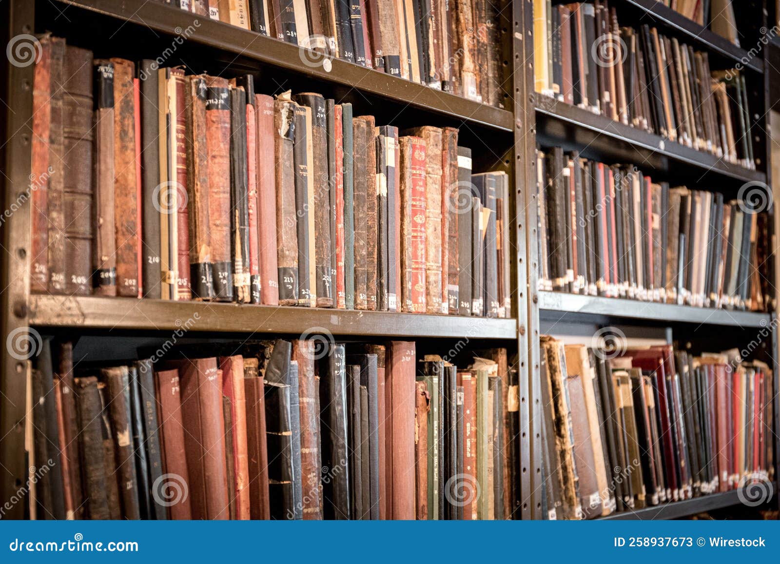 Shelves with Historic Books in the Library Editorial Stock Photo ...