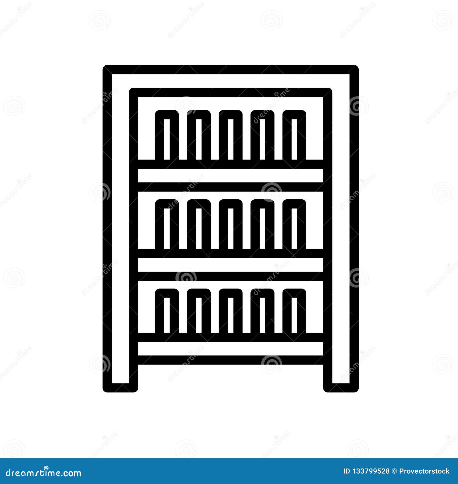 Shelves Icon Vector Isolated on White Background, Shelves Sign Stock ...