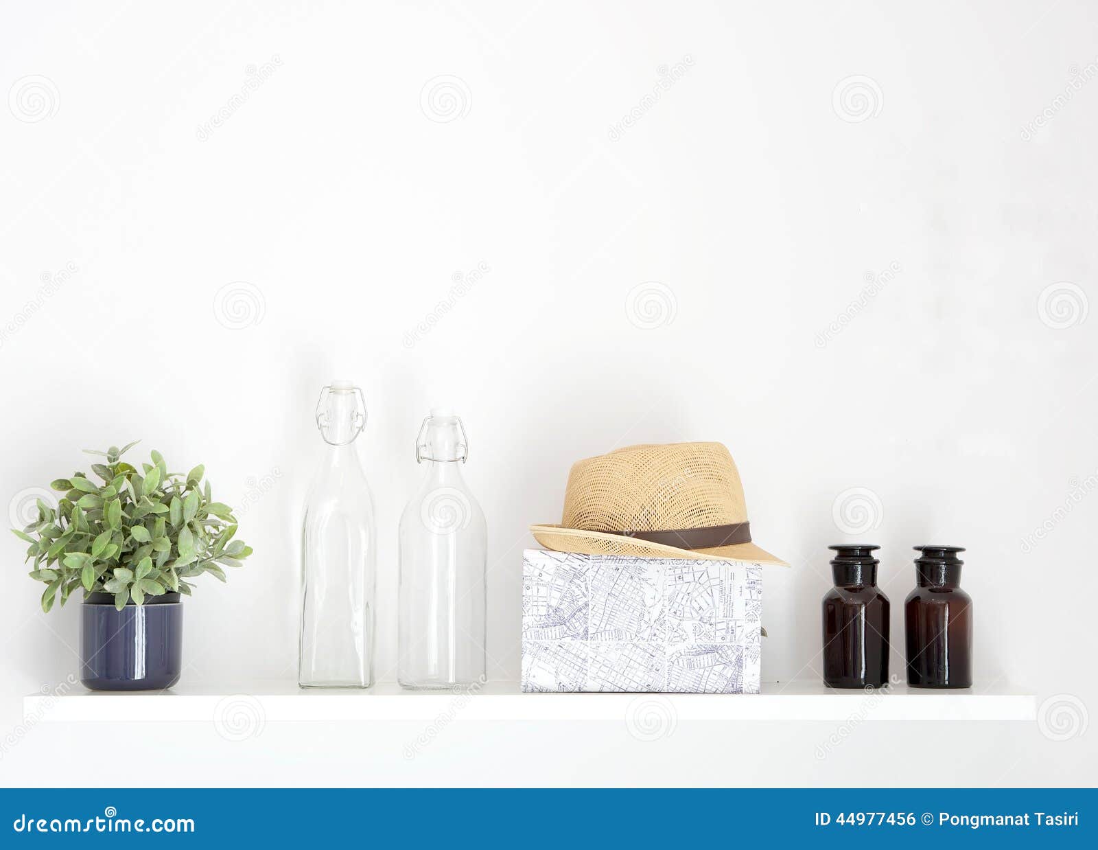 Shelves Made of Wood and Small Things Stock Photo - Image of bright ...