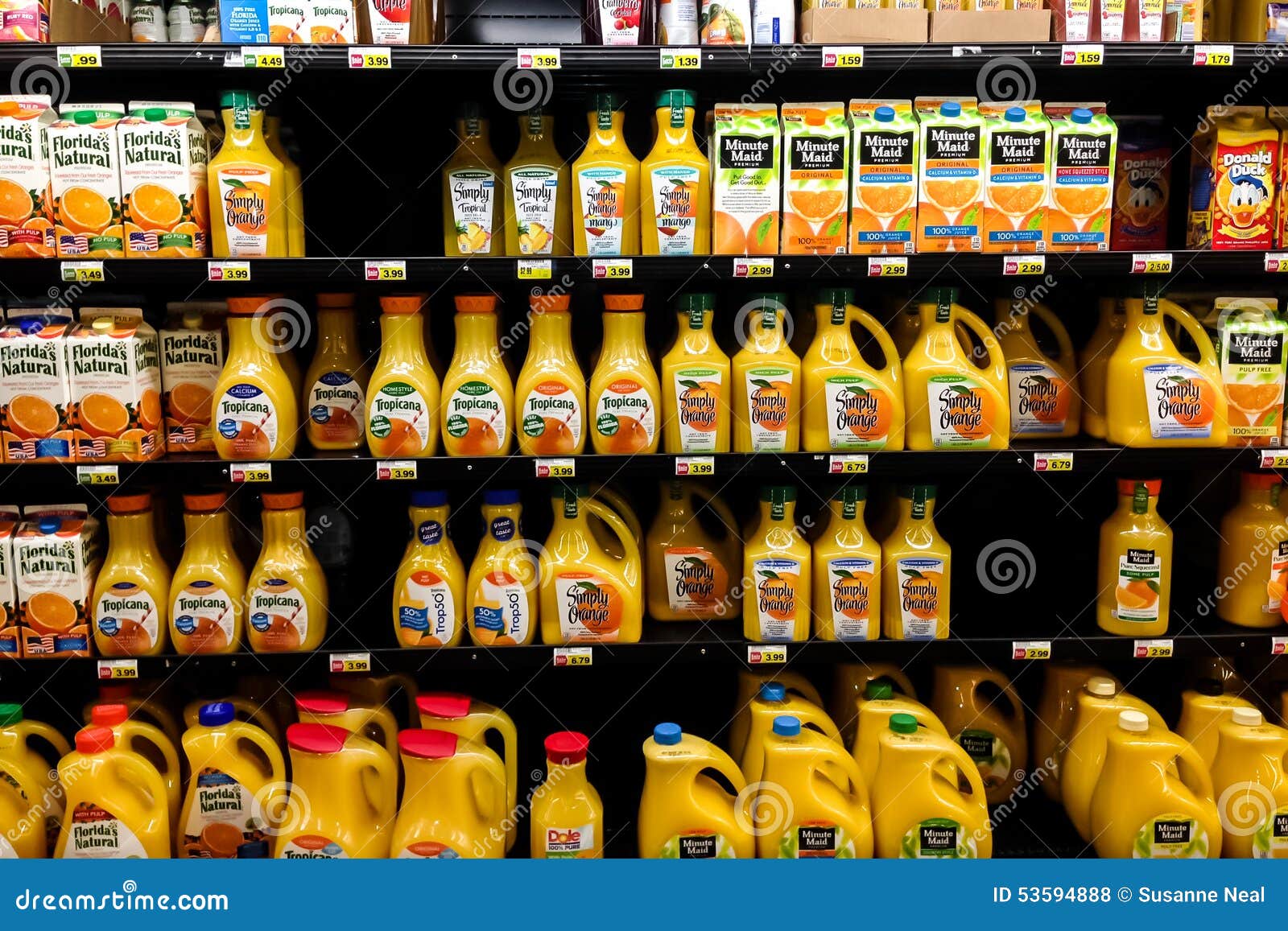 Shelves with Many Bottles of Orange Juice in Grocery Store Editorial ... Shelves with Many Bottles of Orange Juice in Grocery Store Editorial ...