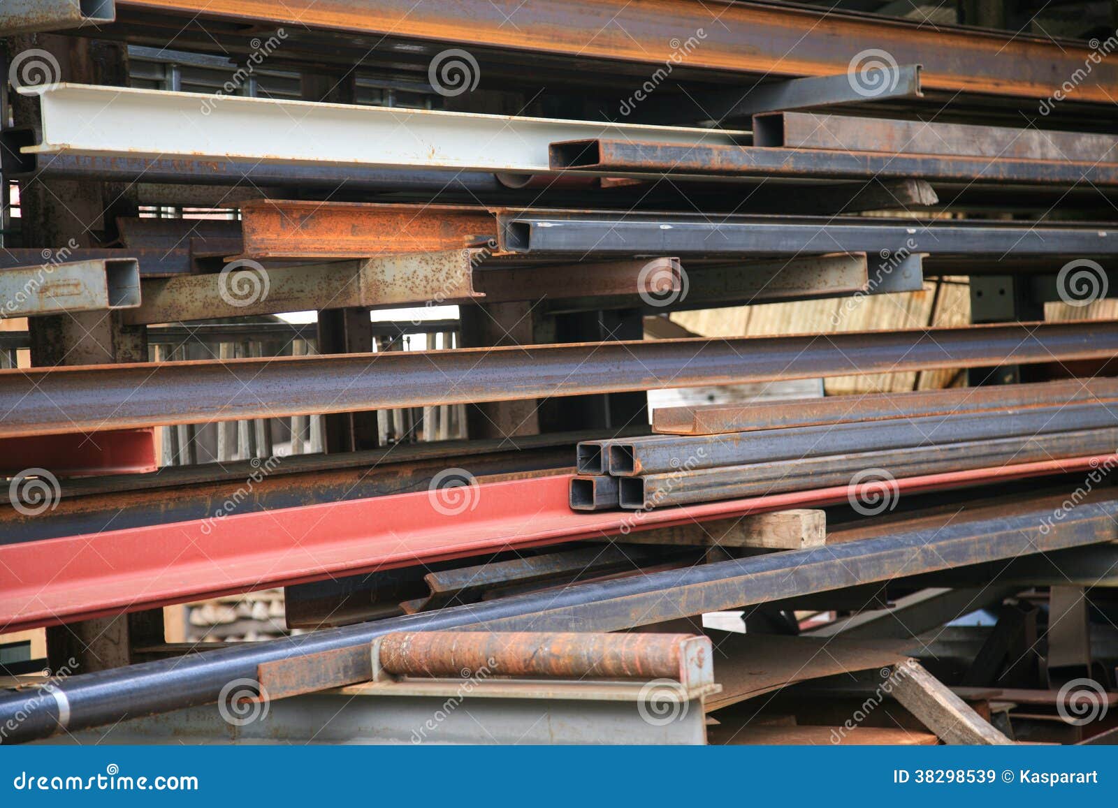 Shelves with Steel Sticks and Bars Stock Image - Image of architecture ...
