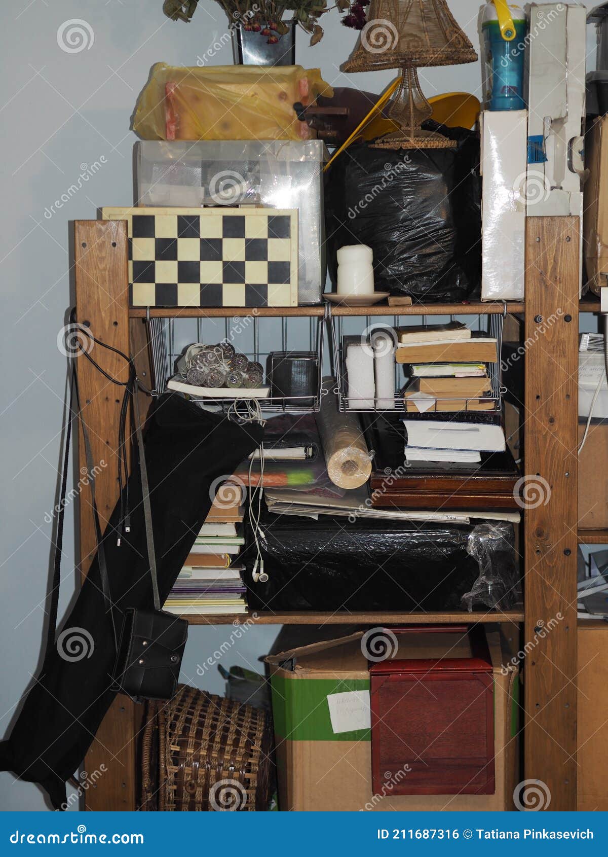 Shelves for Storing Retro Items, Boxes with Old Things and Props for ...