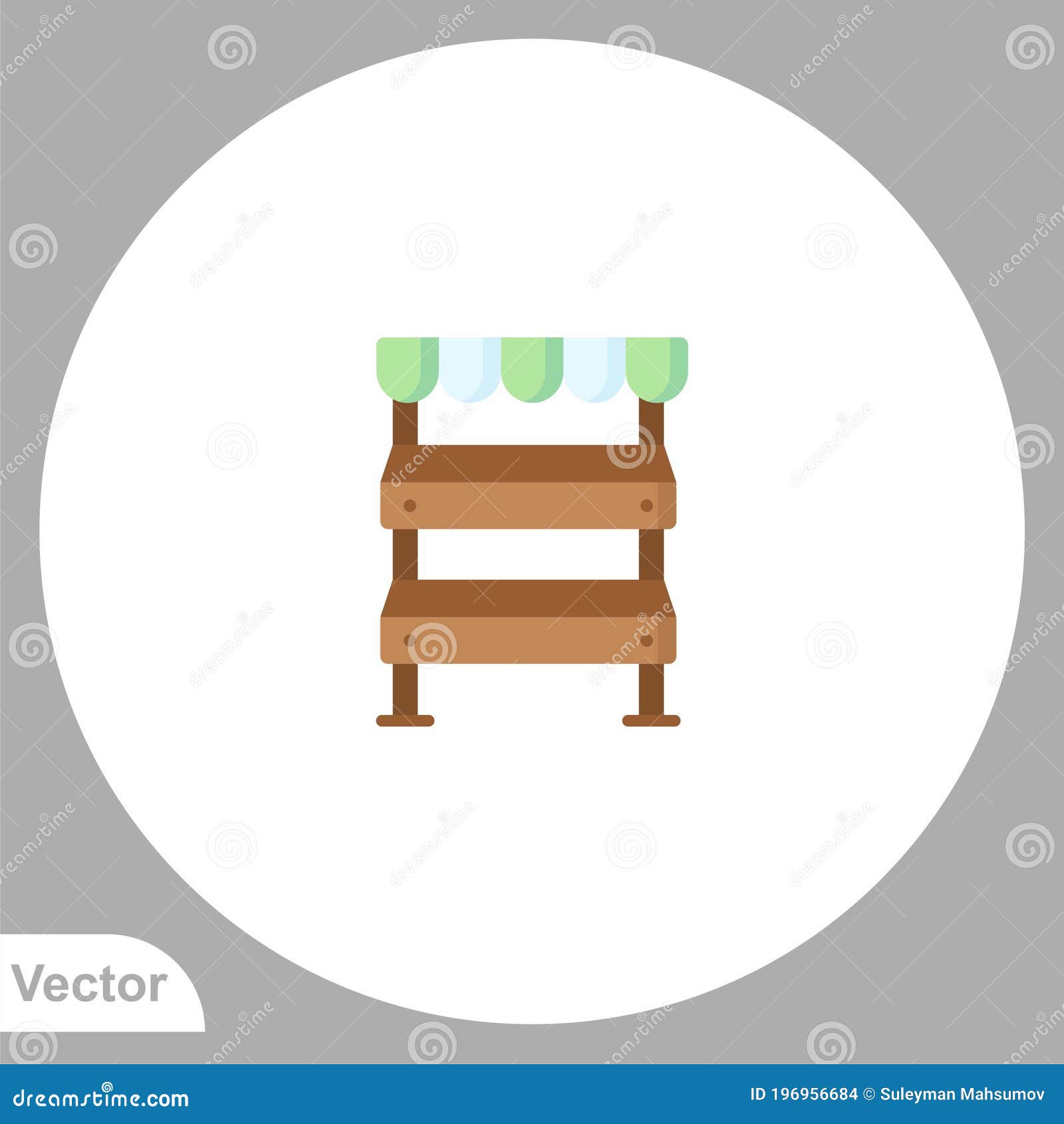 Shelves Vector Icon Sign Symbol Stock Vector - Illustration of business ...