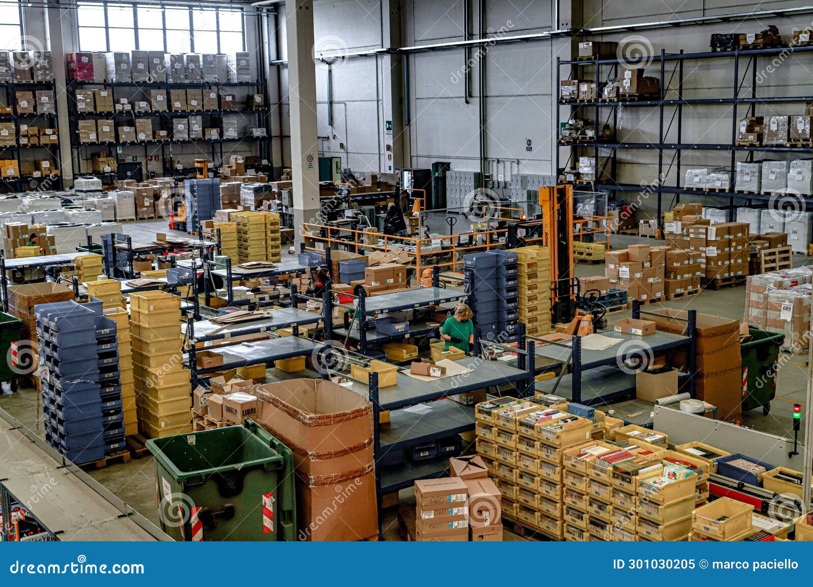 Shelving Inside a Logistics Warehouse for Book Storage Editorial Image ...