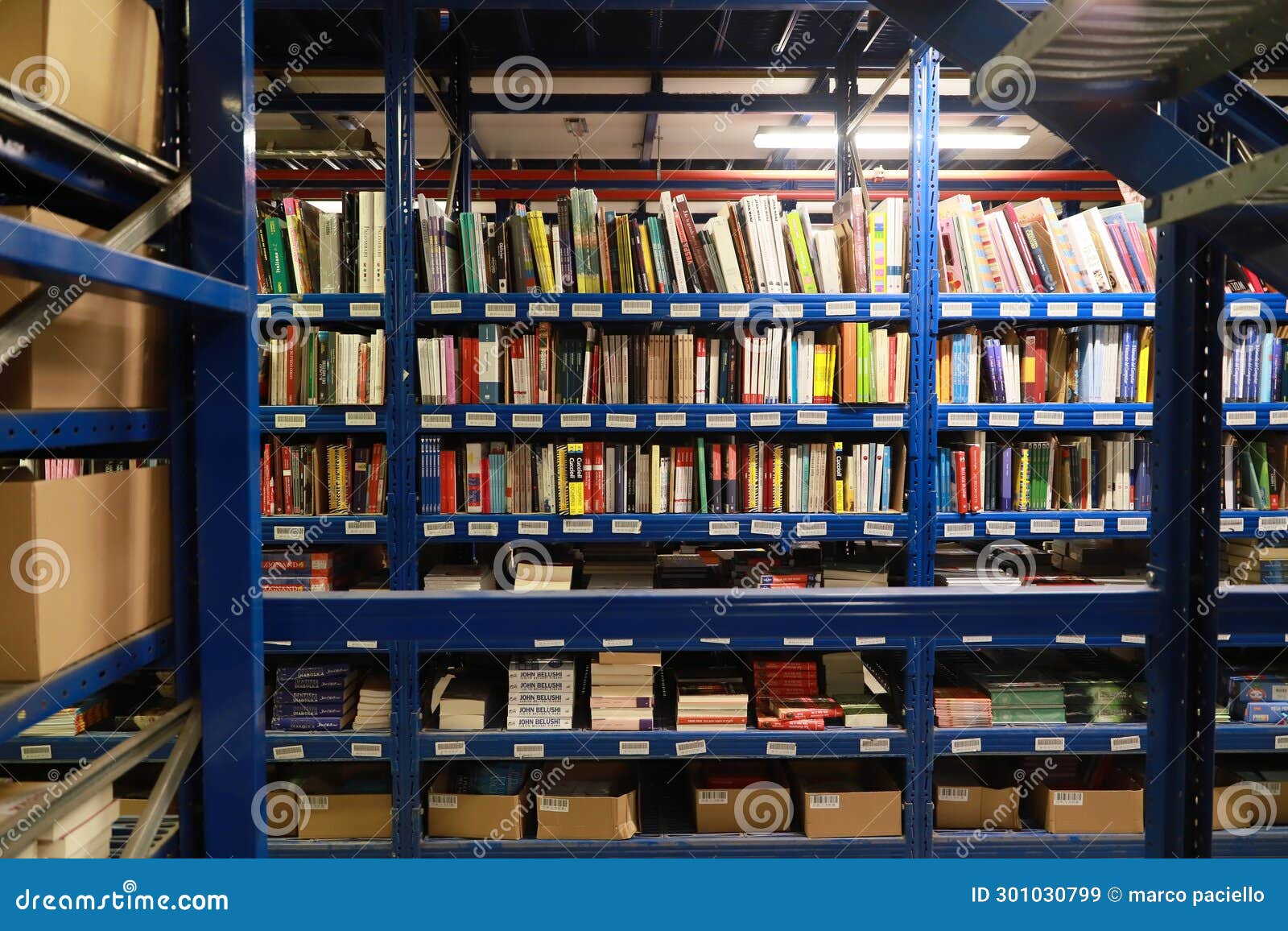 Shelving Inside a Logistics Warehouse for Book Storage Stock Image ...