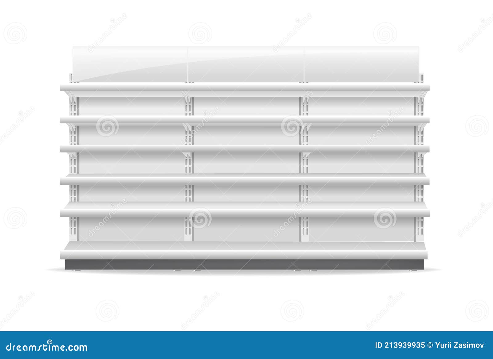 Shelving Rack for Store Trading Empty Template for Design Stock Vector ...