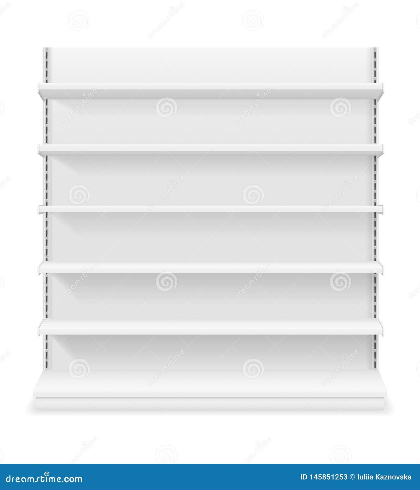 Shelving Rack for Store Trading Empty Template for Design Stock Vector ...